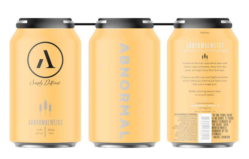 Abnormal Beer Co. Abnormal Weisse Hefeweisen 4/6 12oz cans – Scout Distribution